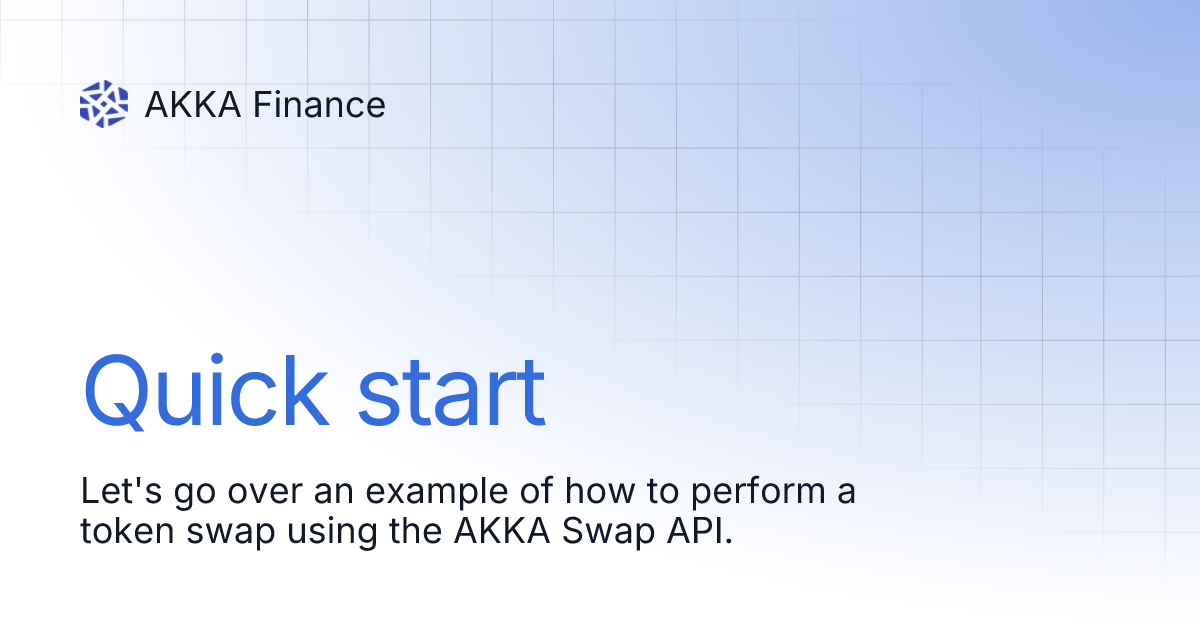 Quick start | AKKA Finance